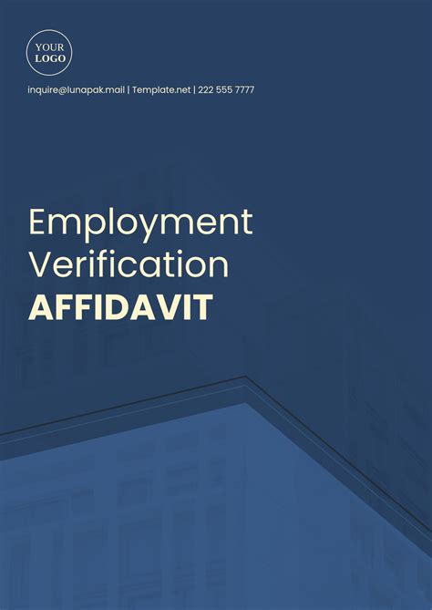 Free Employment Verification Affidavit Template To Edit Online