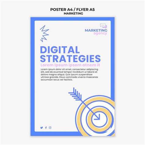 Free Psd Marketing Strategy Poster Template