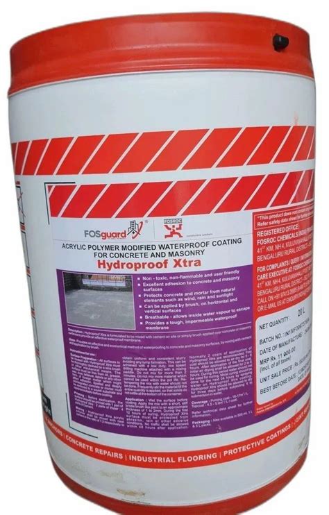 White Crystal Fosguard Hydroproof Xtra Acrylic Polymer Waterproof