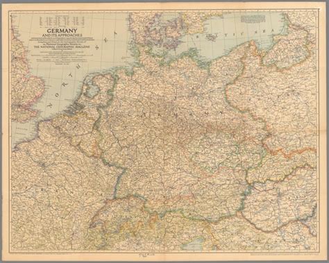 Germany And Its Approaches Borders At 1st Of September 1939 [national Geographic 1939] R Maps