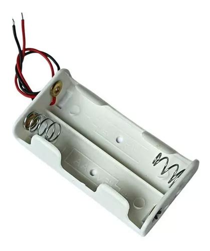 Suporte Porta 2 Pilhas Aa Com Rabicho Para Projetos