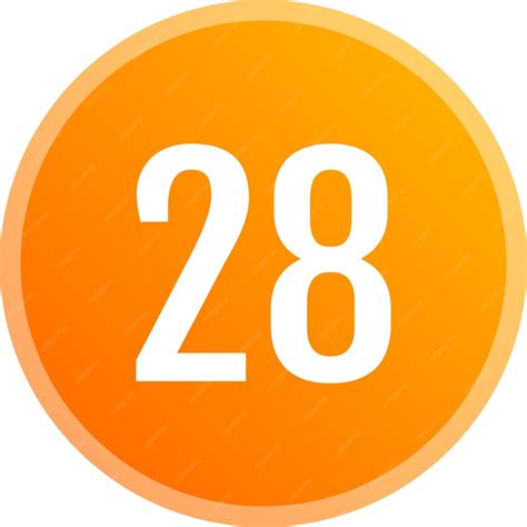 Premium Vector Orange Number Icons