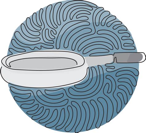 Continuous One Line Drawing Frying Pan Kitchen Items For Cooking Pan