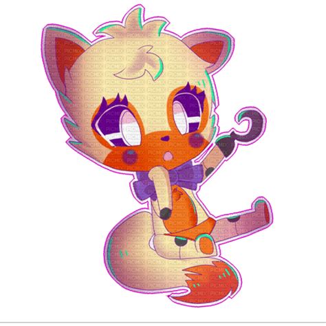 Chibi Lolbit Lolbit Fnaf Chibi Kykw Orange Purple White Free Png Picmix