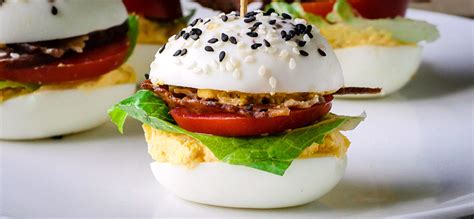 Bacon And Sauerkraut Deviled Egg Sliders The Sophisticated Caveman