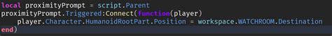 teleport from proximity prompt r robloxgamedev