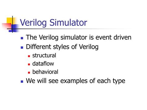 PPT First Steps In Verilog PowerPoint Presentation ID