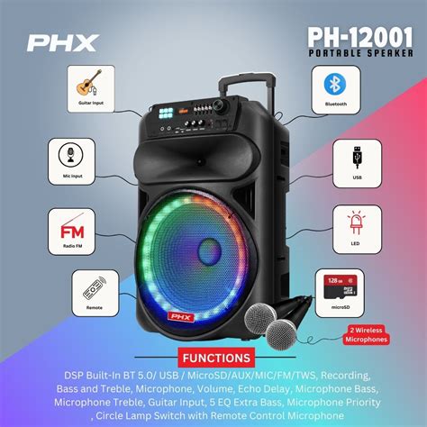 Phx 12001 Portable Speaker Phxelectronics