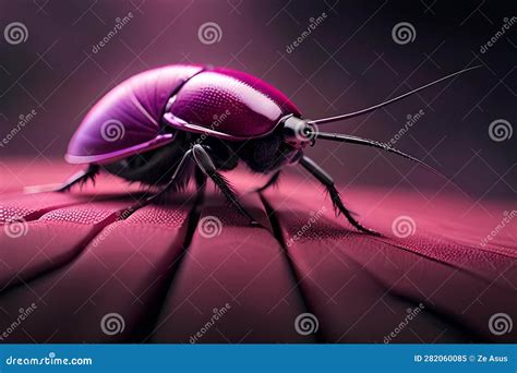 Pink Cockroach Glowing In The Dark Stock Illustration Illustration Of