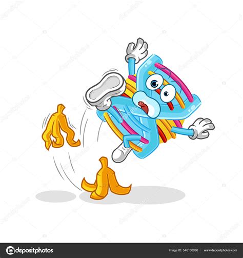 Dna Slipped Banana Cartoon Mascot Vector Stock Illustration By