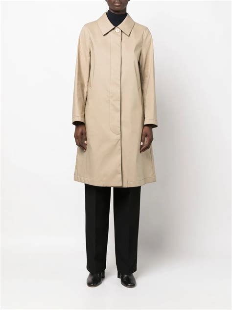 Mackintosh Watten Hooded Trench Coat In Beige Modesens