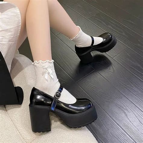 Coquette Platform Chunky Mary Jane Shoes Litlookz Studio Zapatos