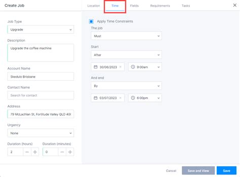Apply Time Constraints To Work Items Skedulo Documentation