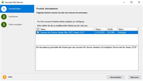 Aktualisierung Lexware Info Service Assistent 2023 Lex Blogde