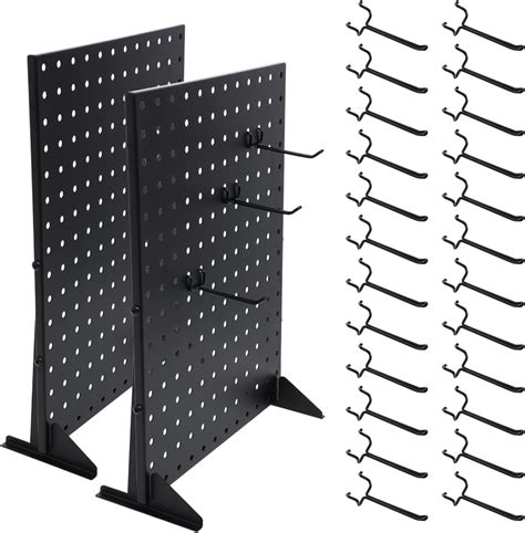 Pegboard Display Stand With 12 Peg Hooks For Retail Craft Shows And Fairs Metal