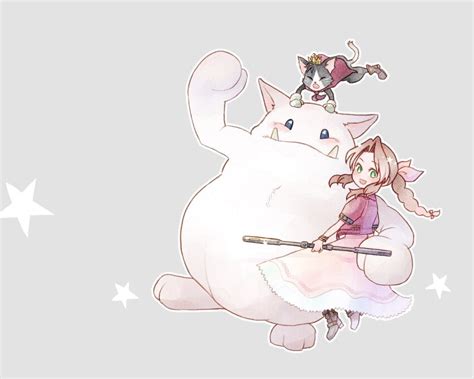 Bluelimbo8888 Aerith Gainsborough Cait Sith Final Fantasy Moogle Final Fantasy Final