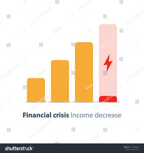 Income Decrease Graph Financial Crisis Rate Stock Vector Royalty Free 1186028083 Shutterstock