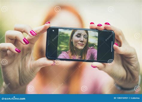 Self Time Stock Image Image Of Person Hand Cell 128316951