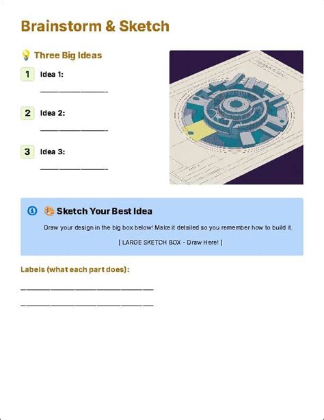 Egg Drop Stem Project Journal Engineering Design Challenge Worksheets