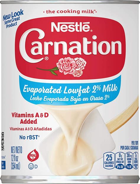 Carnation Leche Evaporada Baja En Grasa Latas De 12 Onzas