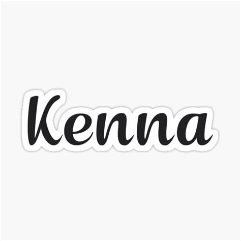 Kenna Name Sticker For Sale By 99posters Redbubble