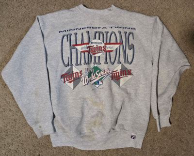 1991 Minnesota Twins Logo 7 Sweatshirt Large Made In Usa World Series