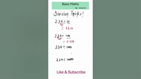 How To Learn Math Part 14 Division Hacks Basic Math Algebra Math
