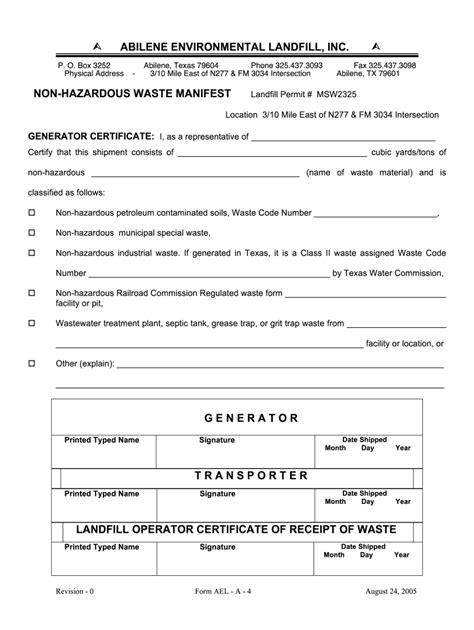 2005 Form Ael A 4 Blank Fillable Template Fill Out Print