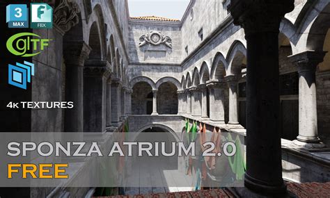 Sponza Atrium 2022 Free 3d Model Cgtrader