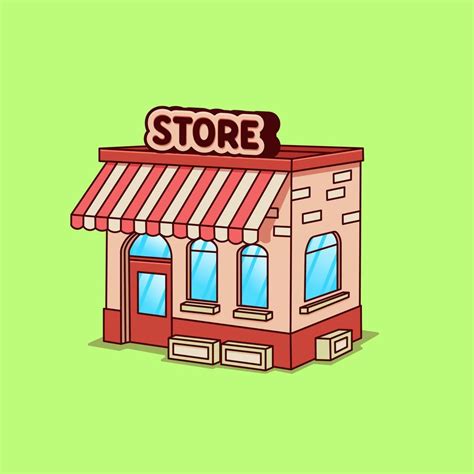 Small Store Isometric Cartoon Vector Illustration 11051432 Vector Art