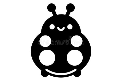 The Cute Ladybug Bug Insect Illustration Design Minimalist Drawing