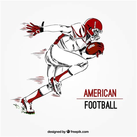 Premium Vector Hand Drawn American Football Player Background