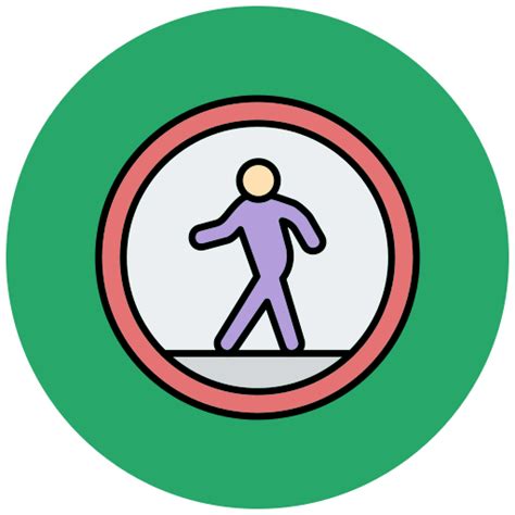 Pedestrian Generic Outline Color Icon