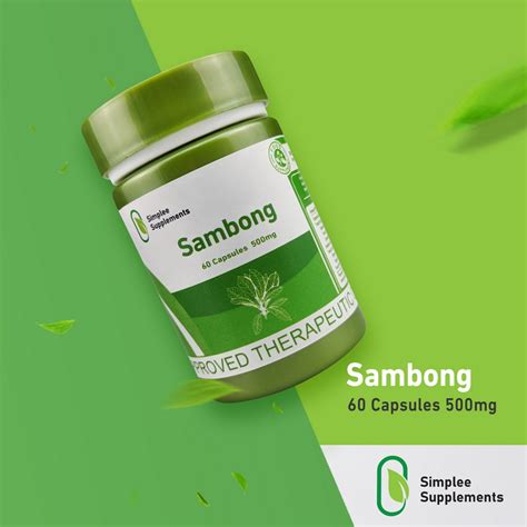 Simplee Sambong 500mg 60 Capsules Traditionally Used For Urinary