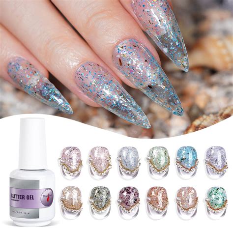 Summer Glitter Gel Nail Polish Manicure Nail Art Designs Uv Gel