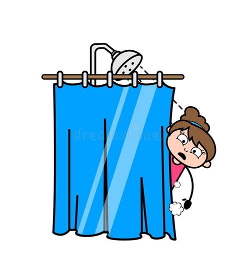 Cartoon Beautician Taking Shower Stock Illustration Illustration Of
