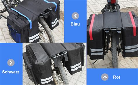 Merourii Fahrradtasche Doppel 27l Hinter Gepäckträgertasche Radfahren