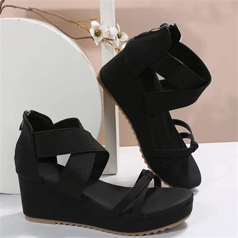 Dheva C Womens Orthopedic Wedge Sandals Summer Dressy Open