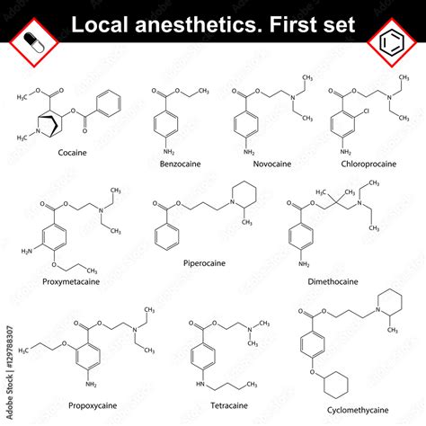 Local Anesthetics Of Ester Group Stock Vector Adobe Stock