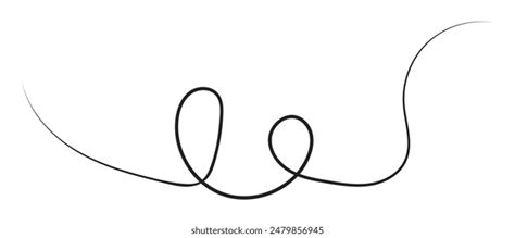 Abstract Squiggle Wavy Thin Line Squiggle Stock Vector Royalty Free