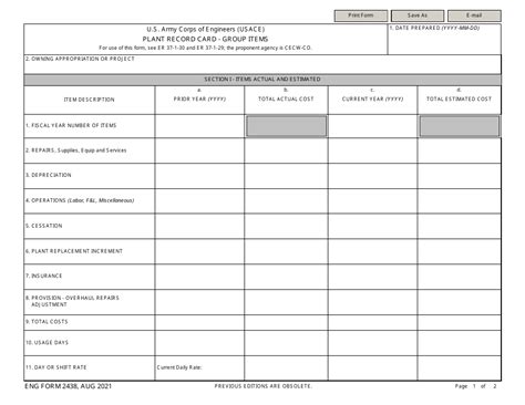 Eng Form 2438 Fill Out Sign Online And Download Fillable Pdf