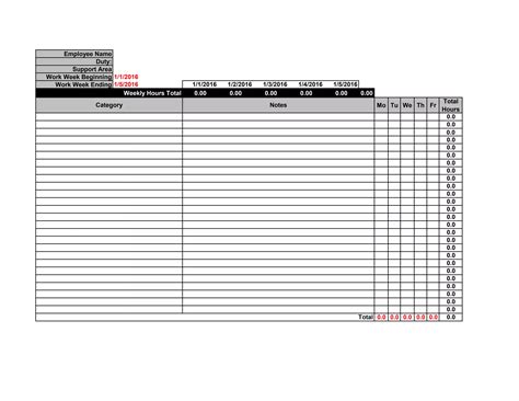 Task Time Allocation Template Pdf
