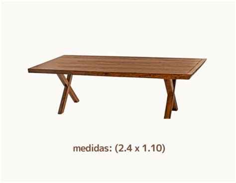 Mesa Rectangular Madera Miel Veintiuno Catering
