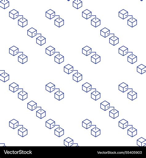 Two Connected Blocks Blockchain Technology Vector Image