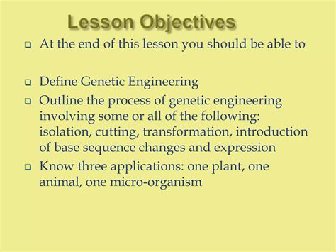 Genetic Engineering Overview Pptx