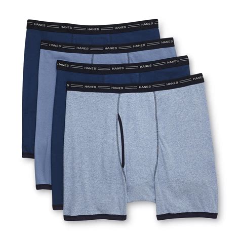Hanes Mens Comfort Flex Waistband Ringer Boxer Briefs 4 Pack