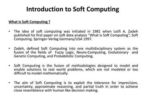 Softcomputingintroductionppt