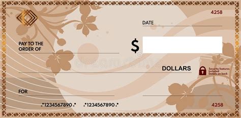 Blank Check With Free Space For Writing Stock Vector Illustration Of Check Retail 347781732