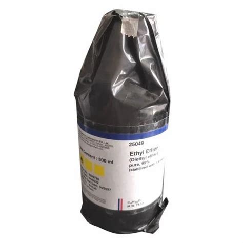 Lab Grade 500ml Liquid Ethyl Ether 99 Bottle At Rs 570kg In
