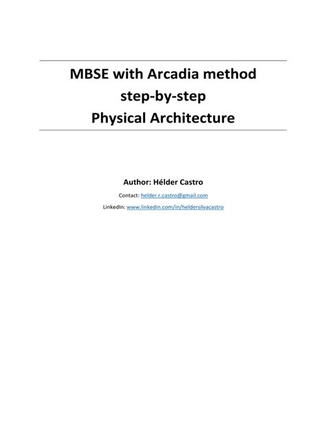 Mbse Physical Architecture Pdf